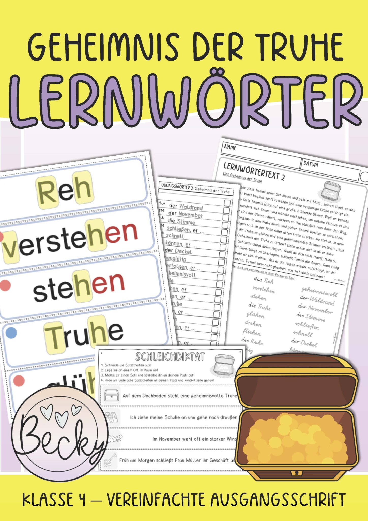 Wiederholungsheft Deutsch Klasse 4 (Sommer) | Becky