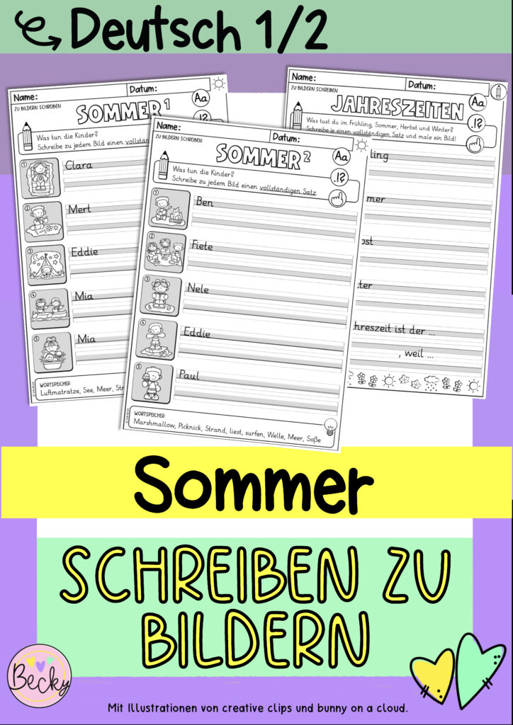 Schreiben zu Bildern Sommer | Becky