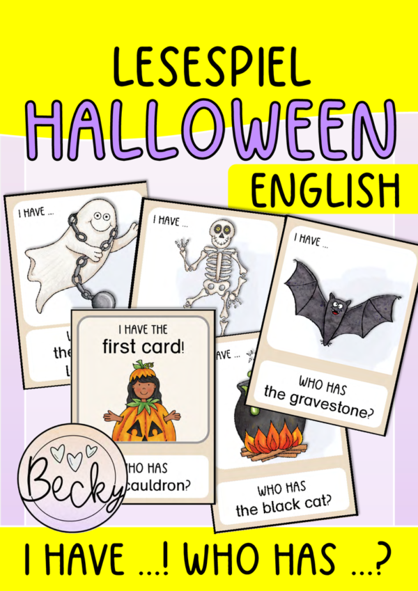 Lesespiel Halloween (I have, who has) | Becky